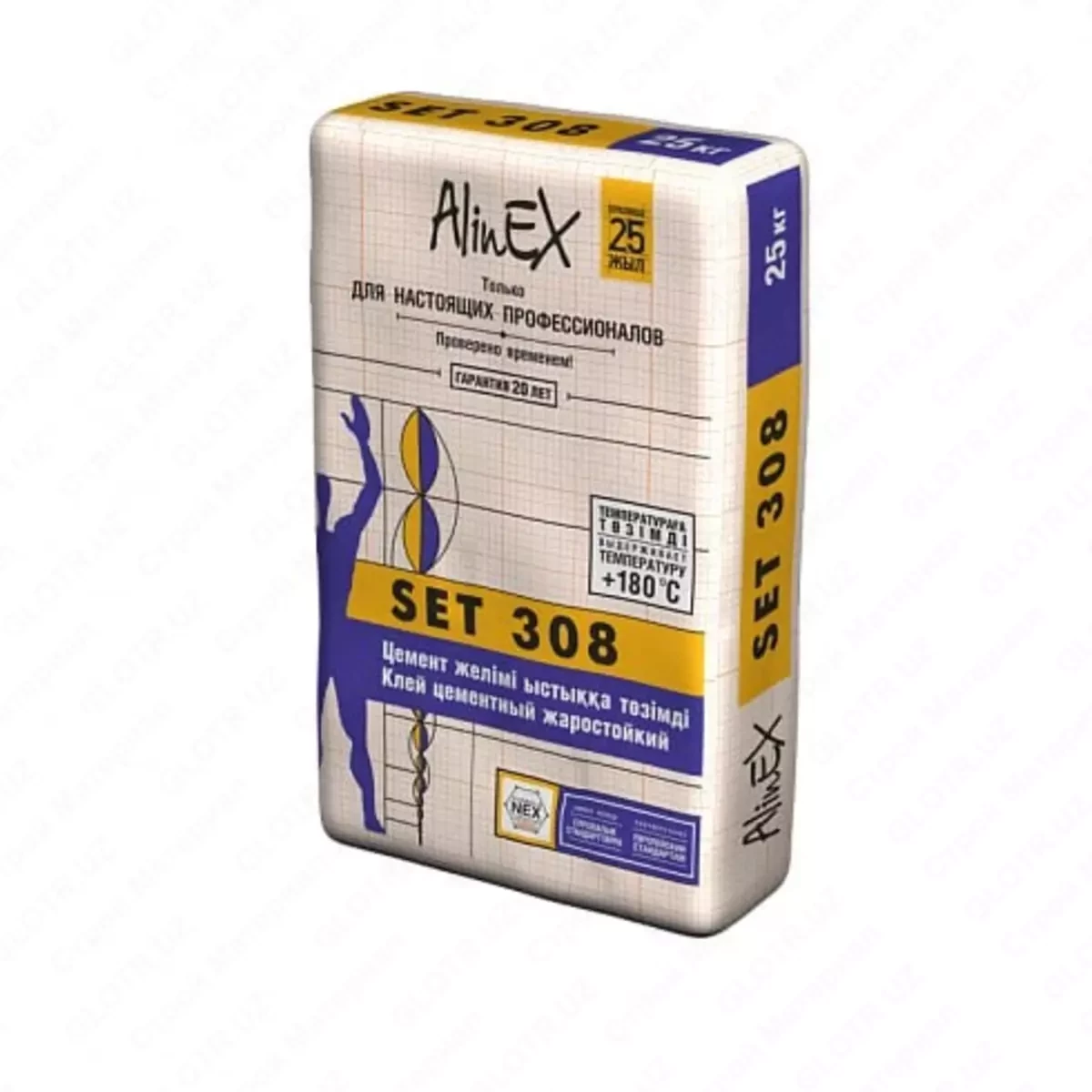 Клей строительный SET 308 25 кг ALINEX в Ташкенте, цена 12.1 доллар от ...